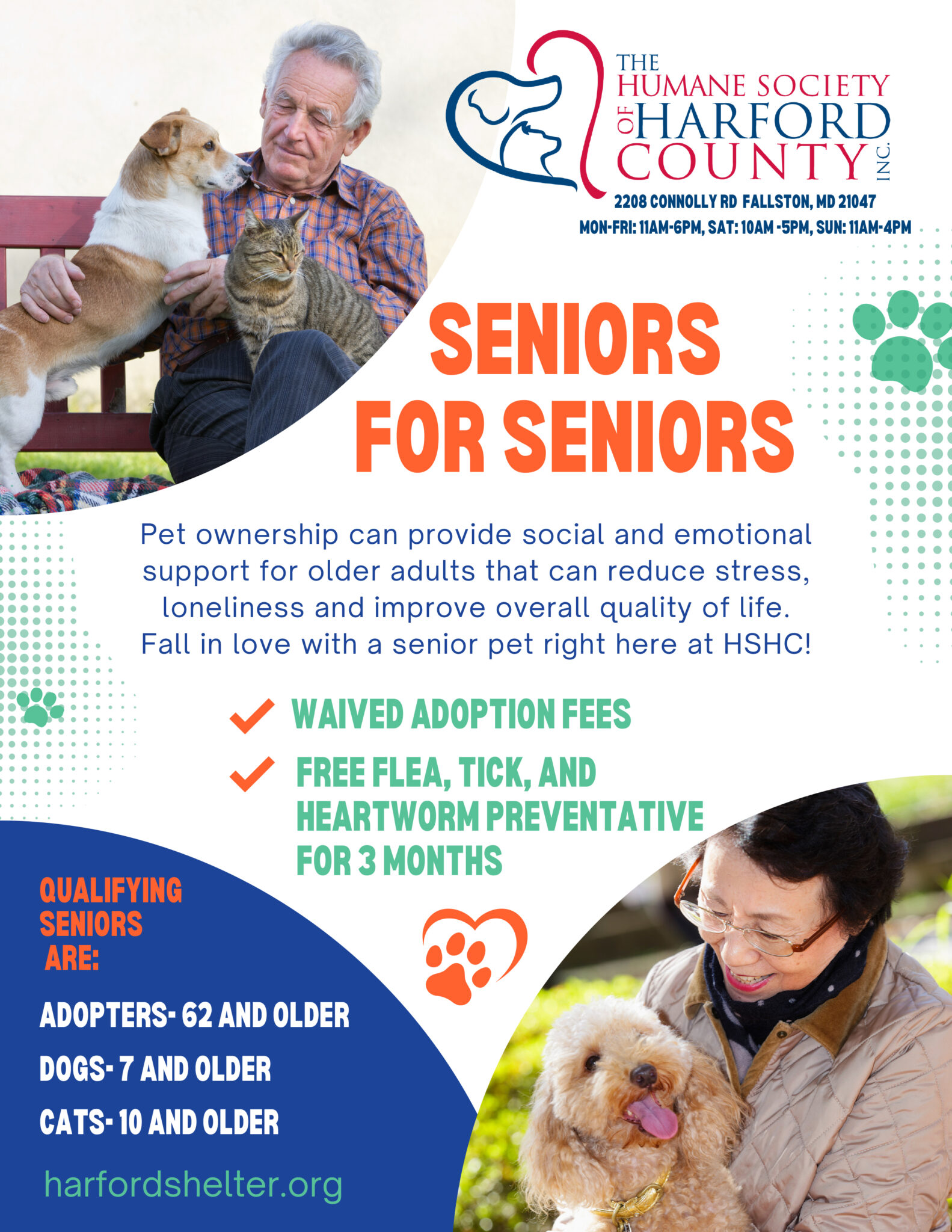 Seniors 4 Seniors - The Humane Society of Harford County