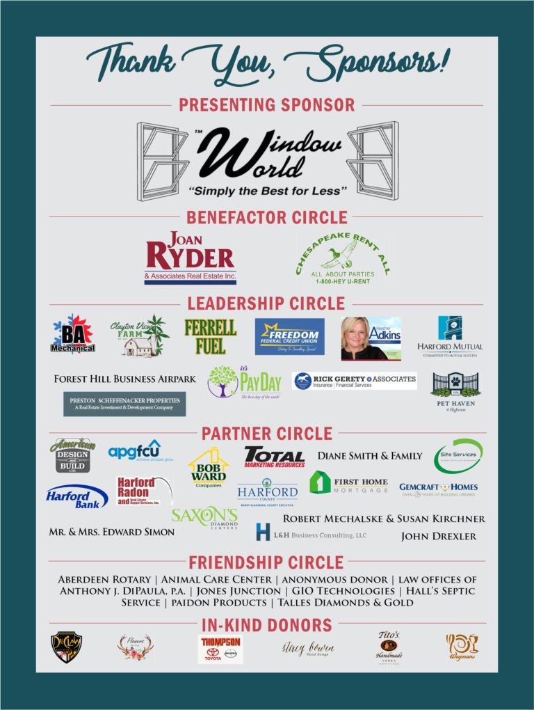 Sponsor Board for Website - The Humane Society of Harford County